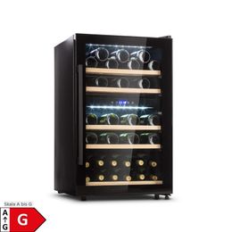 Klarstein Barossa 40 Duo Weink&uuml;hlschrank 2 Zonen 41 Flaschen Glast&uuml;r Touch LED