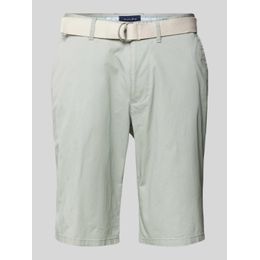 Christian Berg Slim Fit Chino-Shorts mit Gürtel