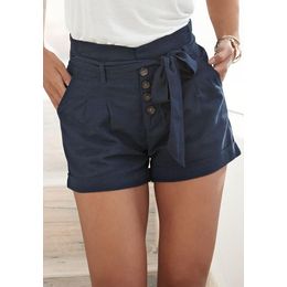 Lascana Shorts blau Gr. 34 für Damen. Figurumspielend