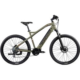 Zündapp E-Bike ZÜNDAPP "X700" E-Bikes Gr. 50 cm, 27,5 Zoll (69,85 cm), grün (khaki) Pedelec, Elektrofahrrad für Damen u. Herren, MTB, Mountainbike