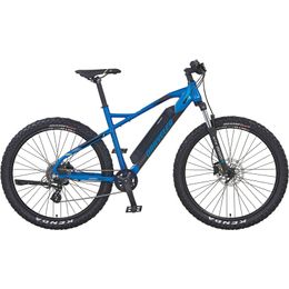 E-Bike Prophete "Graveler 22.ESM.10" E-Bikes Gr. 48 cm, 27,5 Zoll (69,85 cm), blau Pedelec, Elektrofahrrad für Damen u. Herren, MTB, Mountainbike