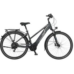 FISCHER BIKE E-Bike FISCHER FAHRRAD "VIATOR 5.0i Damen 504" E-Bikes Gr. 49 cm, 28 Zoll (71,12 cm), grau (schiefergrau matt) Pedelec, Elektrofahrrad für Damen, Trekkingrad