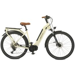 E-Bike MAXTRON "MTS-21X" E-Bikes Gr. 50 cm, 28 Zoll (71,12 cm), weiß E-Bikes Pedelec, Elektrofahrrad für Damen u. Herren, Cityrad