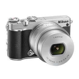 Hybrid-Kamera 1 J5 - Silber/Schwarz + Nikon 1 Nikkor 10-30 mm f/3.5-5.6 VR f/3.5-5.6VR