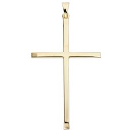 Kreuz-Anhänger Jobo "Anhänger Kreuz" Schmuckanhänger Gr. Gelbgold 333, goldfarben (gelbgold 333) Damen 333 Gold