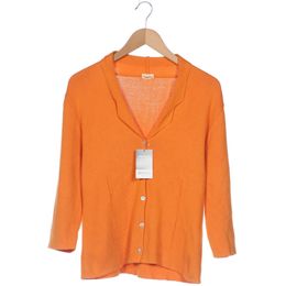 hessnatur Damen Strickjacke, orange, Gr. 38