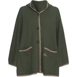 Reitmayer Poncho mit Kapuze Gr&uuml;n/Beige (Gr&ouml;&szlig;e: S)