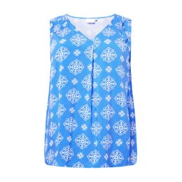 Only Carmakoma Bluse 'CARBLUES' Damen Gr&ouml;&szlig;e XXL azur / wei&szlig;