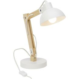 Lampe Moda Tischleuchte weiß 1x A60, E27, 25W, geeignet für Normallampen (nicht enthalten) Mit Schnurzwischenschalter - Brilliant