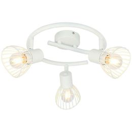 Lampe Elhi Spotspirale 3flg weiß 3x D45, E14, 40W, geeignet für Tropfenlampen (nicht enthalten) Köpfe schwenkbar - Brilliant