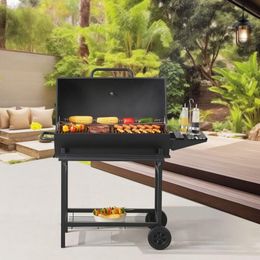 Grillwagen Armento 95x108x61cm Schwarz [ casa.pro