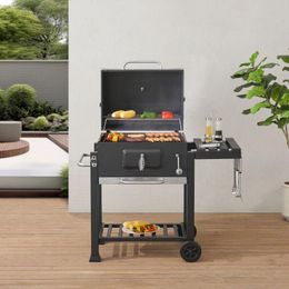 Grillwagen Arnad 105x114x47,5cm Schwarz [ casa.pro