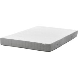 Beliani Taschenfederkernmatratze Mittelfest 140 x 200 cm Memory Foam Abnehmbarer Bezug 7 Zonen Matratze für Bett Schlafzimmer Modern