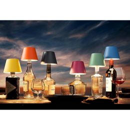 LED Akku-Flaschenlicht, 6er Set (1x je Farbe)