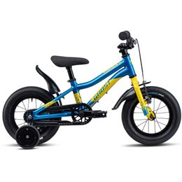 Kinderfahrrad GHOST "Powerkid 12" Gr. 18, blau (blau, gelb), Fahrräder, Kinder, 18cm, 12 Zoll (30,48cm)