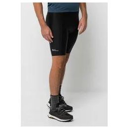 Fahrradhose Jack Wolfskin "MOROBBIA PADDED SHORTS M" Gr. S (48), Normalgrößen, schwarz Herren Hosen