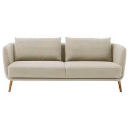 Schöner Wohnen 3-Sitzer SCHÖNER WOHNEN-KOLLEKTION "Pearl - 5 Jahre Hersteller-Garantie, auch in Bouclé" Sofas Gr. B/H/T: 210cm x 71cm x 91cm, Boucle, beige (natur) Maße (BHT): 2107191 cm, Füße Massivholz