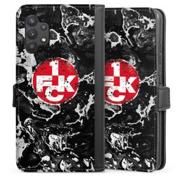 DeinDesign Galaxy A32 4G Handy Klapph&uuml;lle Handyh&uuml;lle aus Kunst Leder schwarz Flip Case Coat Of Arms 1. Fc Kaiserslautern Muster Sideflip mit Lasche