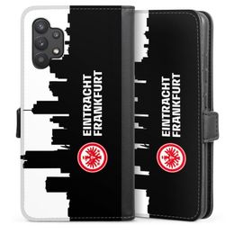 DeinDesign Galaxy A32 4G Handy Klapph&uuml;lle Handyh&uuml;lle aus Kunst Leder schwarz Flip Case Eintracht Frankfurt Sge Official Licensed Product Sideflip mit Lasche