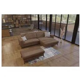 Sit & More Ecksofa SIT&MORE "Bolero L-Form" Sofas Gr. B/H/T: 290 cm x 88 cm x 178 cm, Breitcord, Recamiere rechts, ohne Kopfteilverstellung-ohne Bett-ohne Bettkasten, braun (latte)