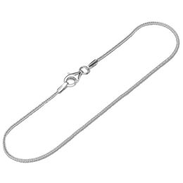 NKlaus Silberarmband Armband 925 Sterling Silber 19cm Fuchsschwanzkette (1 Stück), Made in Germany, silberfarben