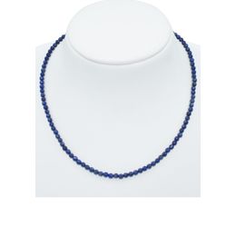 Collier Firetti "Schmuck Geschenk Halsschmuck Halskette Farbstein Edelstein Lapislazuli" Halsketten Gr. 45, Messing, Breite: 4 mm, goldfarben (gelbgoldfarben, blau) Damen Made in Germany - mit Lapislazuli