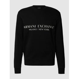 Armani Exchange Sweatshirt mit Label-Print