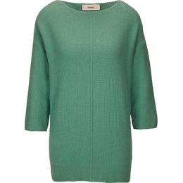Heine Witt Damen Strickpullover mit Effekt-Strick, lindgr&uuml;n, Gr&ouml;&szlig;e 48/50