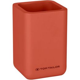 Wenko - tom tailor x Zahnputzbecher Coral, 2er Set - Rot