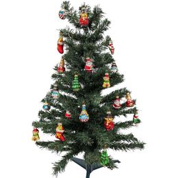 BURI Glas-Weihnachtsbaumanhänger 20er-Set 5cm Christbaumschmuck Weihnachtsbaumkugeln