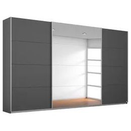 Schwebetürenschrank Rauch "Kleiderschrank Schrank Garderobe CORTONA inkl. Inneneinteilung" Schränke Gr. B/H/T: 315 cm x 210 cm x 62 cm, 3 St., grau (graumetallic) 2 Stoffboxen und zusätzlichen Einlegeböden MADE IN GERMANY