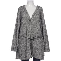 Ulla Popken Damen Strickjacke, grau, Gr. 46