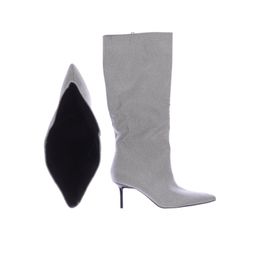 Zara Damen Stiefel, silber, Gr. 39