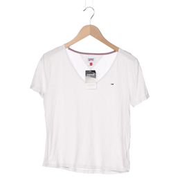 Tommy Jeans Damen T-Shirt, weiß, Gr. 38