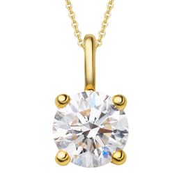 Kette mit Anhänger ONE ELEMENT "0.3 ct Diamant Brillant aus 585 Gelbgold" Halsketten Gr. 0.3 ct, Gelbgold 585-Diamanten, goldfarben (gold) Damen Ketten mit Anhänger Schmuckset - Set verstellbarer Halskette