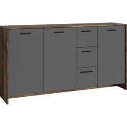 Kommode Inosign "Ben" Sideboards Gr. B/H/T: 153 cm x 83 cm x 35 cm, 3 St., grau (old wood) Sideboard Breite 153 cm, mit 3 Türen und Schubkästen