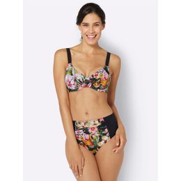 Balconette-Bikini feel good Gr. 48, Cup D, bunt (schwarz, bunt, bedruckt) Damen Bikini-Sets