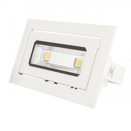 Greenice LED-Downlight-Strahler 20W 1685Lm 3000ºK Rechteckig neigbar 40.000H [HO-DRECTBAS-20W-WW]