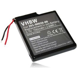 1x Akku Ersatz für Garmin 361-00026-00 für gps Navigation Navi (700 mAh, 3,7 v, Li-Ion) - vhbw