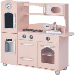 Rosa Kinderküche Spielküche Kinderspielküche Holzküche Teamson Kids TD-11414P - Rosa