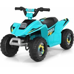 Costway - 6V Elektro Kinderquad 2,8-4,6 km/h, Mini Elektroquad, Kinderauto, Kindermotorrad, Kinder Quad, Elektroauto für Kinder ab 3 Jahren Blau