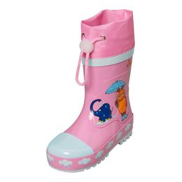 Playshoes Gummistiefel 'Maus & Elefant' Jungen Gr&ouml;&szlig;e 32.5 navy / hellblau / orange / rosa