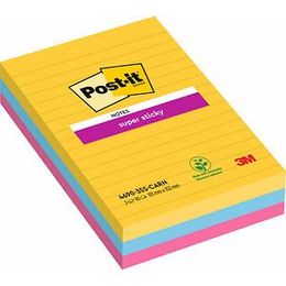 Post-it® Super Sticky Haftnotizen extrastark 46453SSA farbsortiert 3 Blöcke