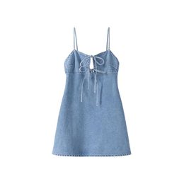 Bershka Kleid Damen Größe 38 blue denim Winterkleid