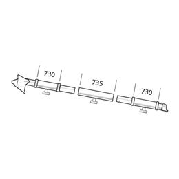 Thule Klemmprofil, Auszug 2,5 m, rechts (Nr. 1500602160)