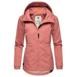 Outdoorjacke Ragwear "Danka" Gr. XL (42), rosa (blassrosa) Damen Jacken stylische Übergangsjacke mit großer Kapuze