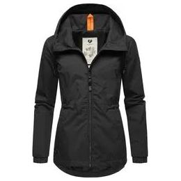 Outdoorjacke Ragwear "Danka" Gr. L (40), grau (dunkeltitanfarben) Damen Jacken stylische Übergangsjacke mit großer Kapuze