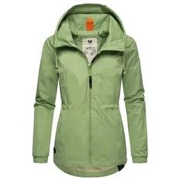 Outdoorjacke Ragwear "Danka" Gr. XS (34), grün (hellgrün) Damen Jacken stylische Übergangsjacke mit großer Kapuze