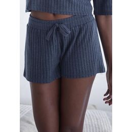 Lascana Shorts '/ Loungeshorts/ Strickshorts' mehrfarbig Gr. 48/50 für Damen. Mit Bindeband. Basic