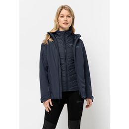 3-in-1-Funktionsjacke Jack Wolfskin "GLAABACH 3IN1 JKT W", Damen, Gr. XS (34), blau (nachtblau), Außenjacke: OBERSTOFF 100% POLYESTER 1.FUTTER 100% POLYESTER 2.FUTTER 100% POLYESTER Innenjacke: 1. OBERSTOFF 95% POLYESTER, 5% ELASTHAN 2. OBERSTOFF 100% POLYESTER FUTTER 100% POLYESTER FÜLLUNG 100% POLYESTER, Jacken